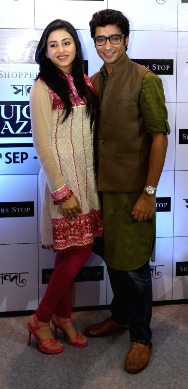 Ridhima Ghosh and Gaurav Chakrabarty during a programme