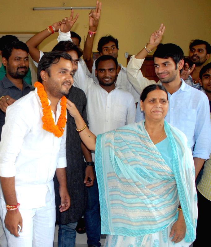 Ajit yadav, newly elected president of student's wing of RJD