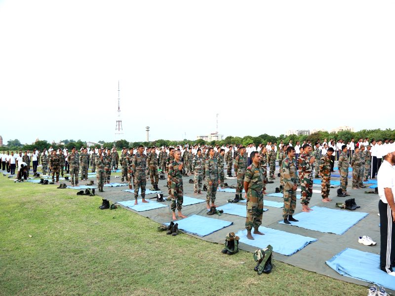 International Day of Yoga - Army soldiers