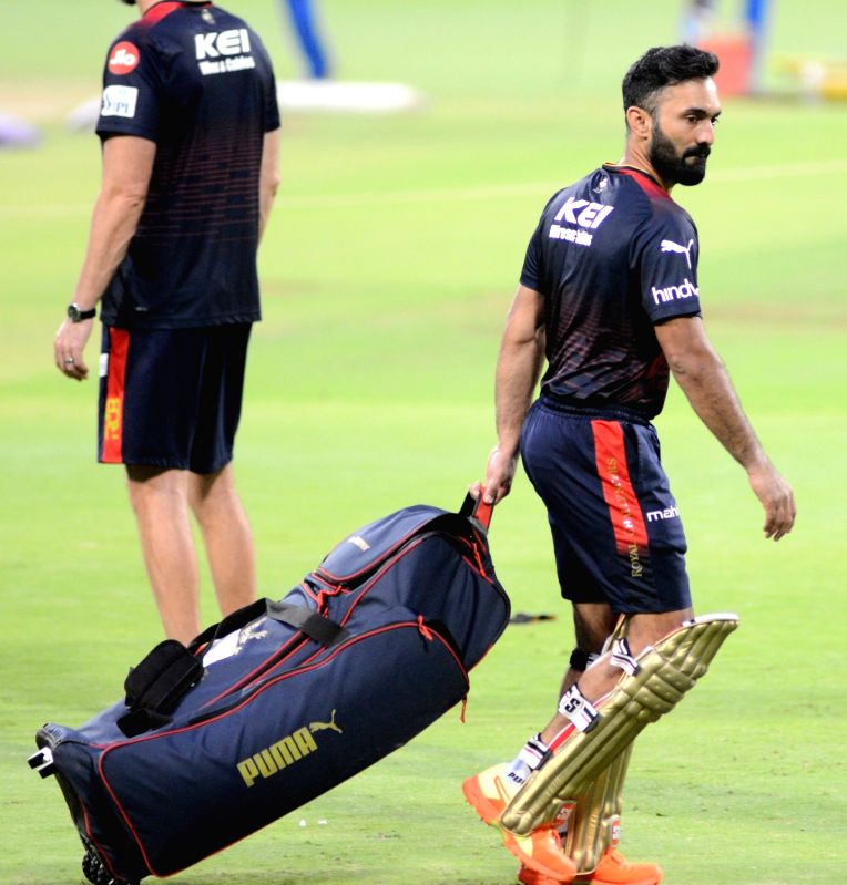 Bengaluru : RCB's Dinesh Karthik during a practice session