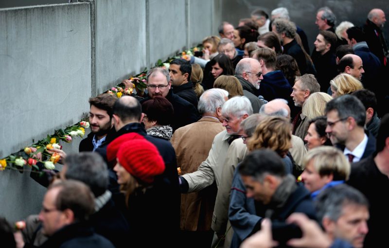 Berlin (Germany): People celebrate 25th anniversary of the fall of the ...