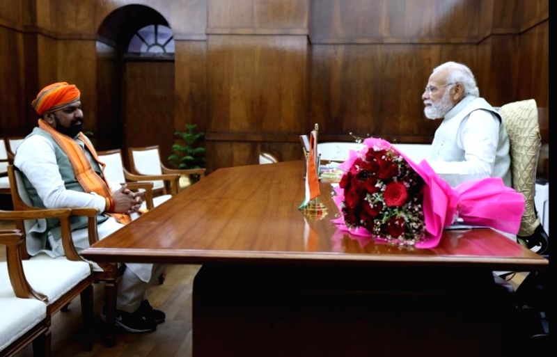Free Photo : BJP's new Bihar chief Samrat Chaudhary calls on PM Modi