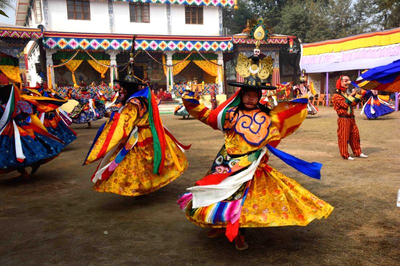 Bodh Gaya: Buddhists perform black head dance