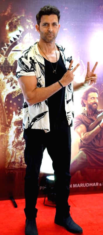 : Mumbai:Bollywood Actor Hrithik Roshan poses during the Trailer Launch ...