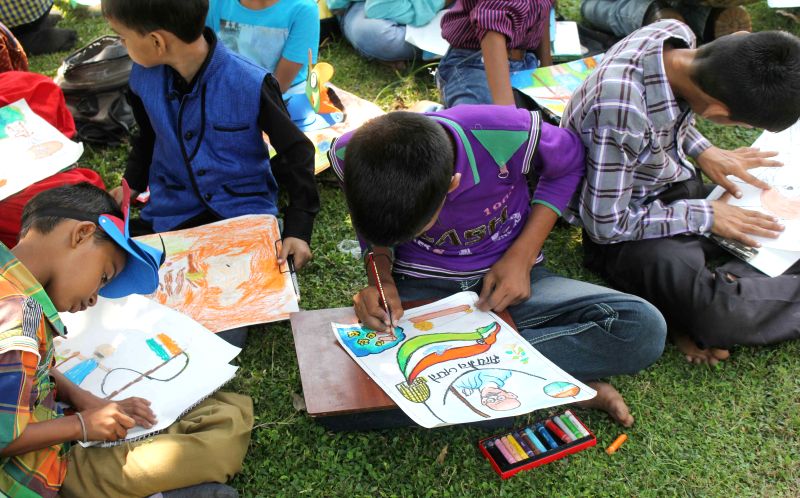 Gandhi Jayanti - sit and draw competition
