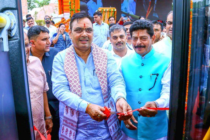 CM Bhajan Lal flags off electric buses
