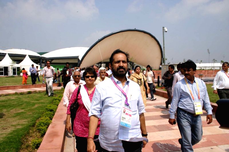 Commonwealth Games Organising Committee Chairman Suresh Kalmadi at the ...