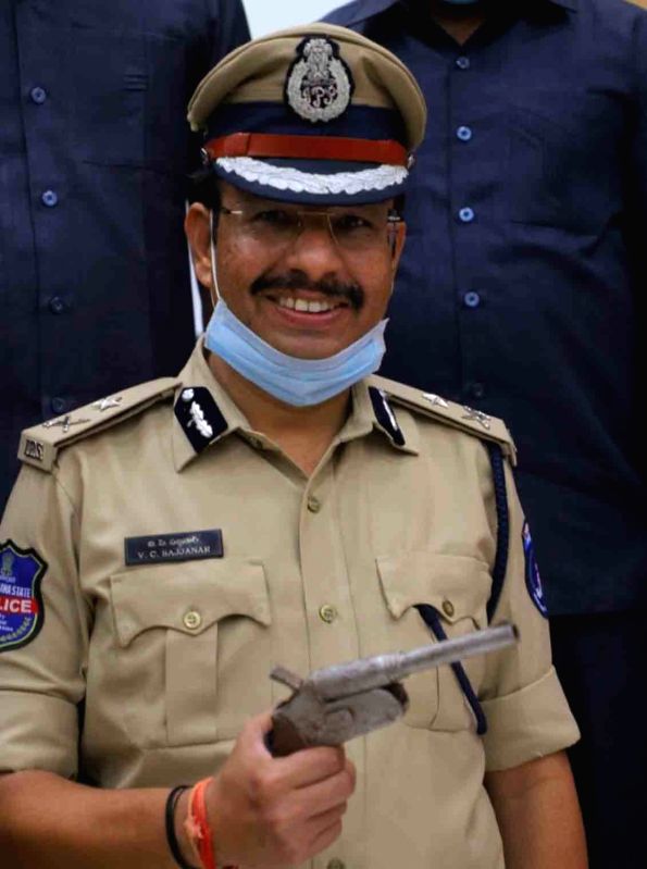Cyberabad: Police Commissioner V. C. Sajjanar at press conference after ...