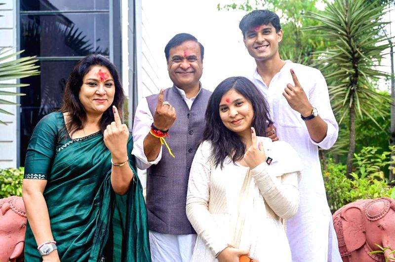 Himanta Biswa Sarma Casts Votes