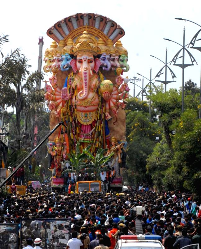 Ganesh procession underway in Hyderabad