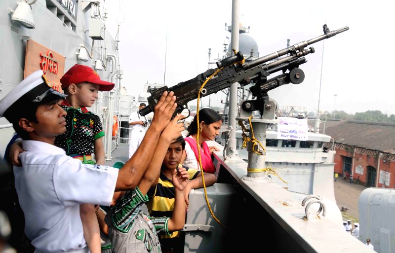 INS Khukri and INS Sumitra docked at Kidderpore Dock