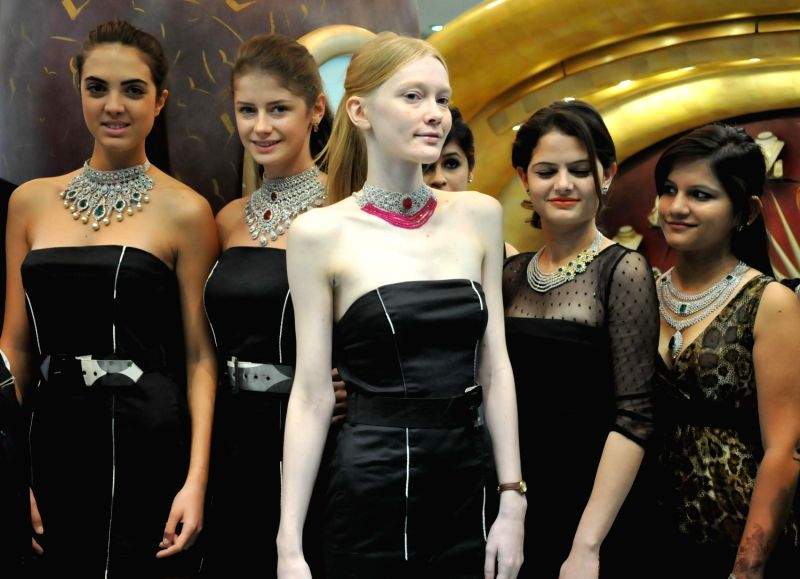Models showcase bridal jewellery