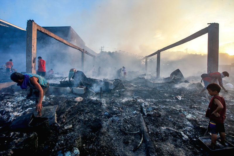 PHILIPPINES-NAVOTAS CITY-FIRE-AFTERMATH