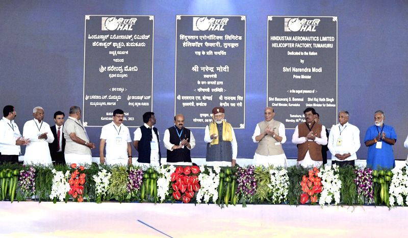 :Tumkur:Prime minister inaugurates HAL's Helicopter Factory.