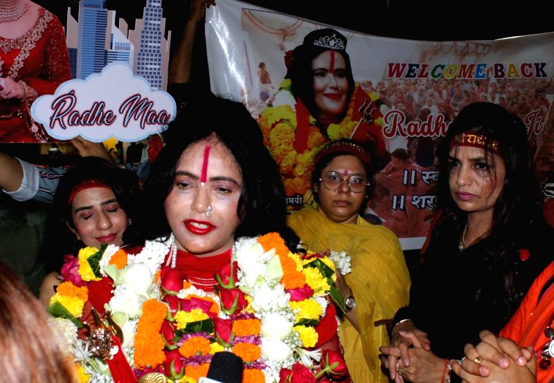 : Mumbai: Self-proclaimed godwoman Radhe Maa spotted at airport