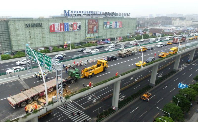 CHINA-SHANGHAI-MIDDLE RING ROAD-BRIDGE-DAMAGE