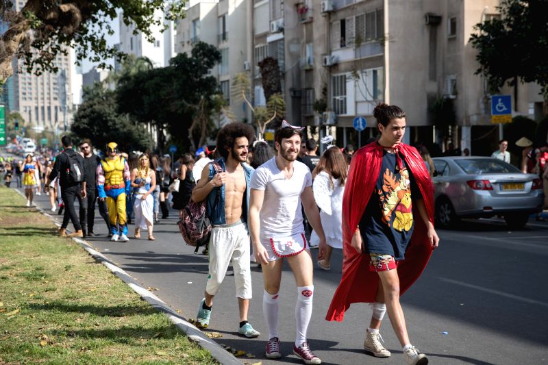 ISRAEL-TEL AVIV-PURIM-STREET PARTY