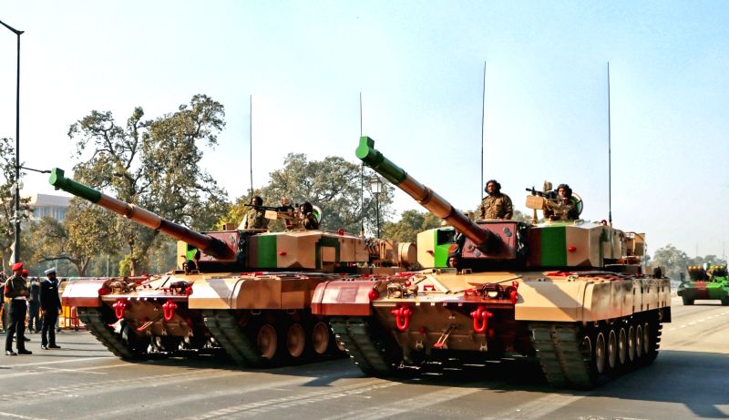 The 54th Armoured Regiment of Indian Army during a dress rehearsal