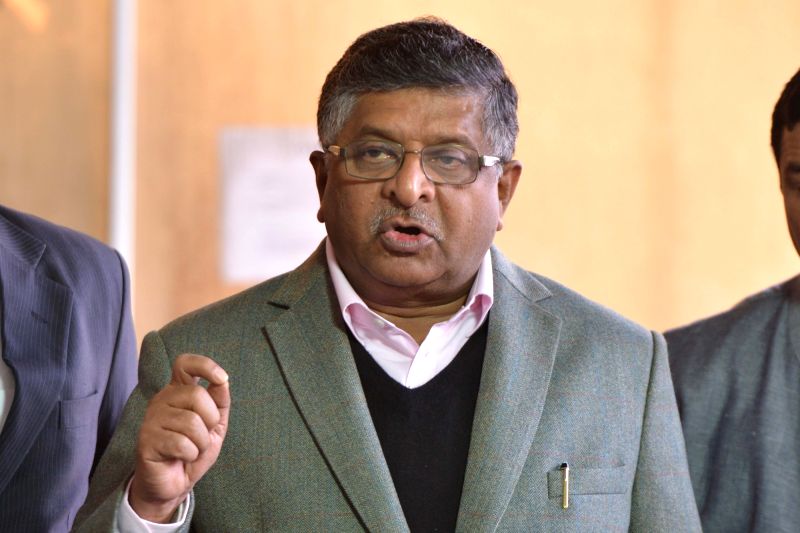 Parliament - Ravi Shankar Prasad talks to the media