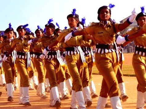 UP children being trained as student police cadets