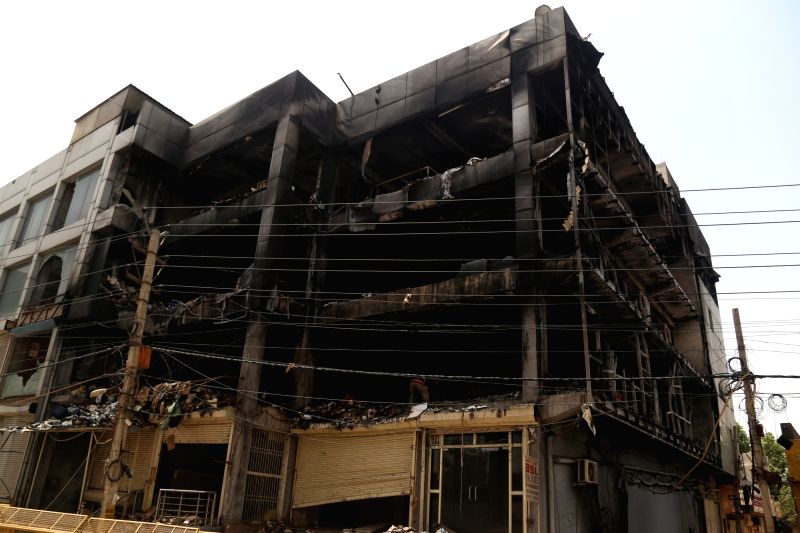 When fire broke out, Manish Lakra was inside building: Delhi Police