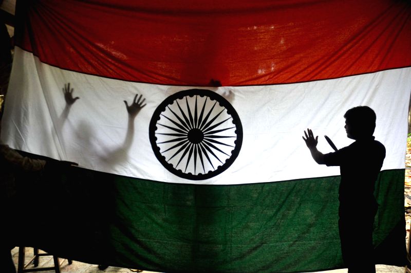 National flag making preparation