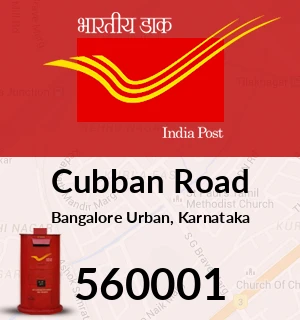 Cubban Road Pin Code, Bangalore Urban, Karnataka